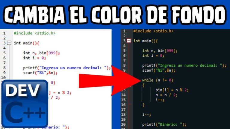 Como cambiar el color de la consola en dev c++